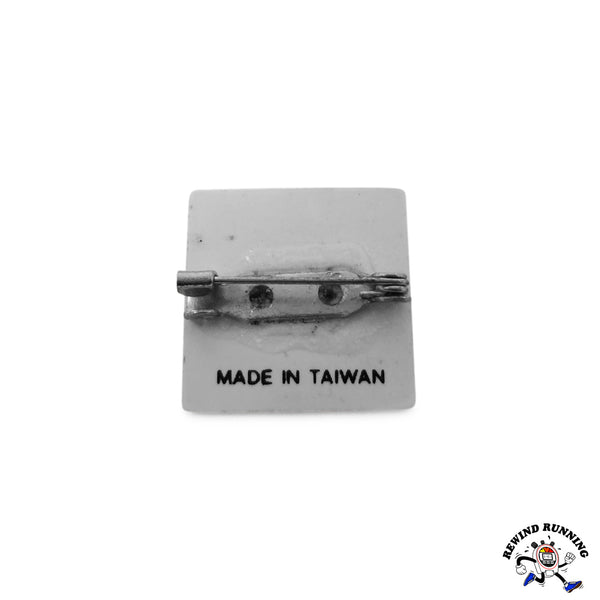 Nike Blaze Orange Vintage Swoosh Logo Square Plastic Lapel Pin Brooch ...