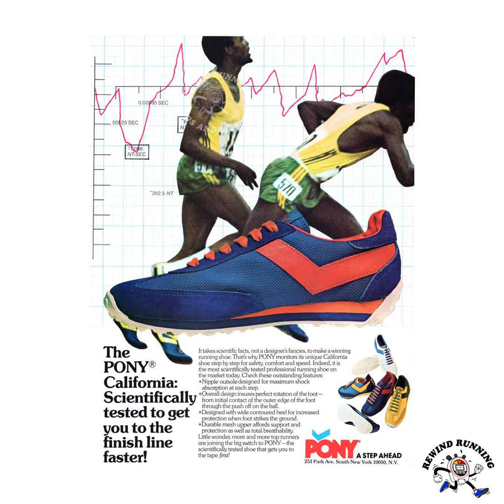 PONY California 1977 vintage running shoes sneaker print ad – Rewind ...