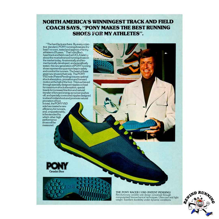 PONY Racer I VSD UCLA Track Coach Jim Bush 1978 Vintage Running Shoes ...