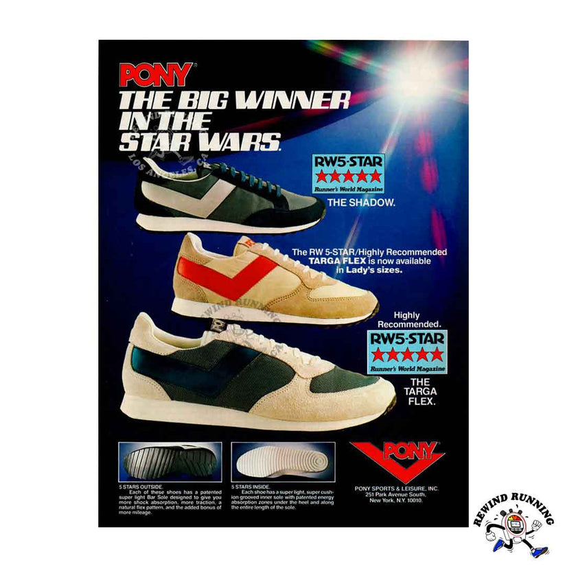 PONY Shadow and Targa Flex 1981 Vintage Running Shoes 80s Sneakers Pri ...