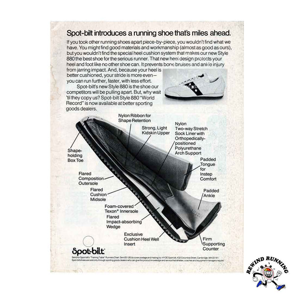 Spot-Bilt 1977 Vintage 880 Model Running Shoes Sneakers Print Ad Sauco ...