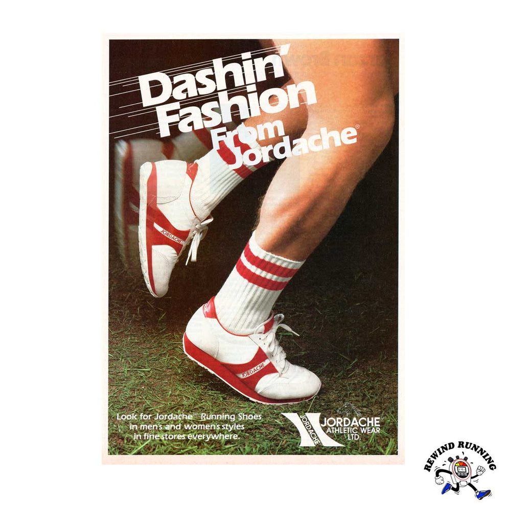 Jordache Dashin’ Fashion vintage sneaker ad from 1982 – Rewind Running™