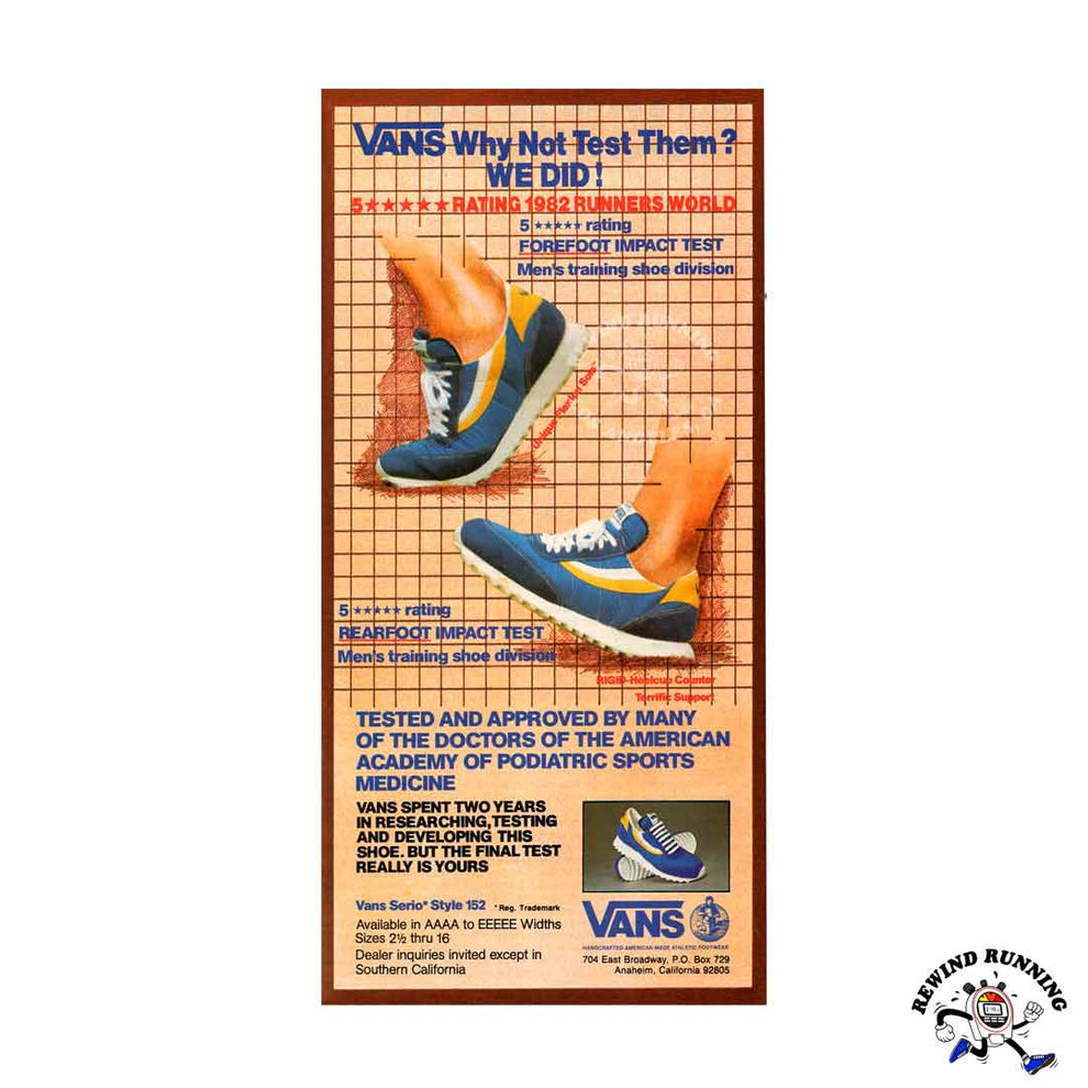 Vans Serio Style 152 vintage sneaker running shoes ad from 1982 ...